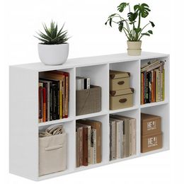 B&uuml;cherschrank,, Wei&szlig;, Holzwerkstoff, 30x70x130 cm, Wohnzimmer, Regale, B&uuml;cherregale