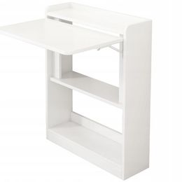 Wandschreibtisch,, Wei&szlig;, Holzwerkstoff, 20x82x64 cm, Arbeitszimmer, Schreibtische, B&uuml;rotische