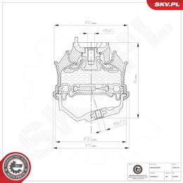 ESEN SKV Lagerung, Motor 75skv175 vorne f&uuml;r Mercedes
