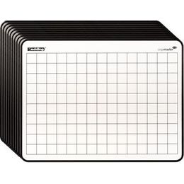 Legamaster Lerntafel, Hoch-/Querformat, 2-seitig, blanko/kariert, magnetisch, B 305 x H 229 mm, lackierter Stahl, wei&szlig;, 10 St&uuml;ck