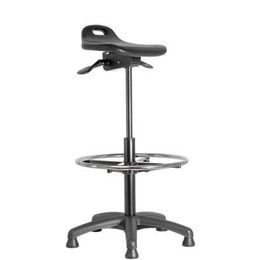 MeyChair Stehhilfe AF0, mit Gleiter und Fu&szlig;ring, Sitzh&ouml;he 610-880 mm, bis 120 kg, PU-Schaum, schwarz