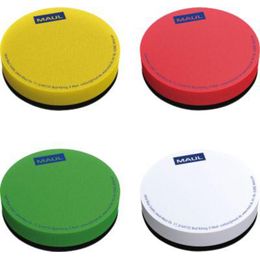 Maul Tafelwischer Mauldot, rund, magnetisch, Filz, farbsortiert, 10 St&uuml;ck