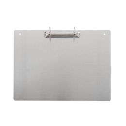 Djois Ringbuchbrett, A4, nur horizontal verwendbar, 2-Ring-Mechanik, bis 250 Blatt, magnetisch, Recycling-Aluminium, silbergrau