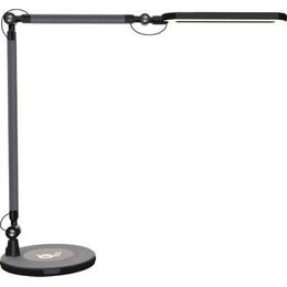 Maul LED-Tischleuchte Maulmarino color vario, 501 lm, 2800-6100 K, dimmbar, neigbar, Qi-Ladefunktion, Aluminium/Kunststoff, silber