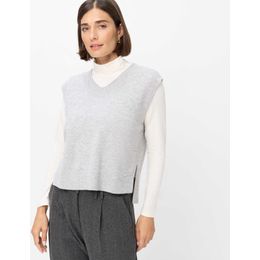 Brax Damen Strickpullover Style ELISA cozy grey, hellgrau, Gr. 32