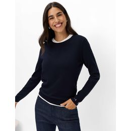 Brax Damen Strickpullover Style LENI navy, dunkelblau, Gr. 34