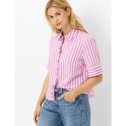 Brax Damen Bluse Style VICA FRIL bright purple, Rosa, Gr. 34