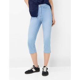 Brax Damen Caprihose Style MARY C USED BLEACHED BLUE, denim hellblau, Gr. 40