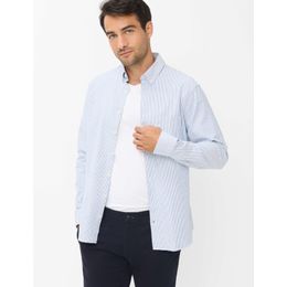 Brax Herren Hemd Style DANIEL steel blue, Blau, Gr. L
