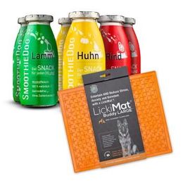 SmoothieDog Klassik 6x 250 ml + Lickimat Orange