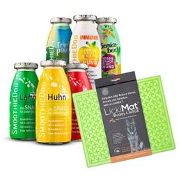 SmoothieDog Mix + Lickimat Gr&uuml;n 6x250 g