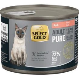 SELECT GOLD Pure Adult Pat&eacute; Kalb 24x200 g