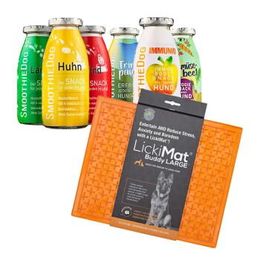 SmoothieDog Mix + Lickimat Orange 6x250 g