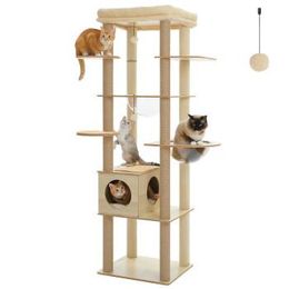 Pawz Road Holz Kratzbaum 180 cm f&uuml;r gro&szlig;e Katzen