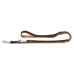 Hunter Verstellbare F&uuml;hrleine Neopren braun/ caramell 1,5 cm, 2 m