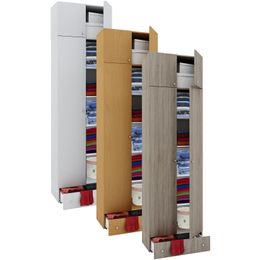 Vcm Holz Kleiderschrank Schrank mit 5 F&auml;cher und Dreht&uuml;ren erweiterbar Ma&szlig;e ca. B. 70 x H. 238 x T. 40 cm - Vandol