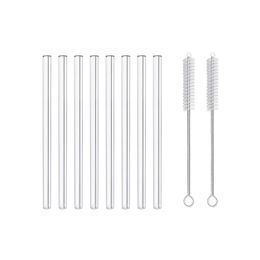 LA VAGUE Wiederverwendbares Glastrinkhalm-Set SMOOTHIE PETITE