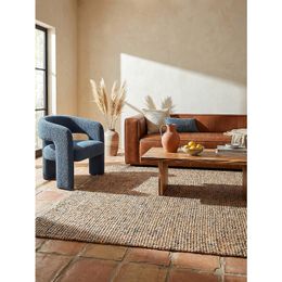 Wollteppich Boho Natur-Blau 200 x 290 cm - ERME KADIMA DESIGN