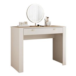 Idohome Schminktisch, Kaschmir, Holzwerkstoff, 2 Schubladen, 102x79x50 cm, Schlafzimmer, Schminktische