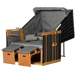 Outsunny Volllieger, Hellgrau, Kunststoff, 79x160x118 cm, Gartenm&ouml;bel, Strandk&ouml;rbe