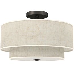 HOMCOM Deckenleuchte, Creme, Metall, 40x26x40 cm, Lampen & Leuchten, Innenbeleuchtung, Deckenleuchten