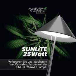 Parus by Venso SUNLiTE XL LED Vollspektrum Pflanzenlampe Wei&szlig; 25W Indoor Plants Pflanzen Beleuchtung, mit ausziehbarem Teleskopstab, Parus Pflanzenlampe f&uuml;r gro&szlig;e und kleine Zimmerpflanzen