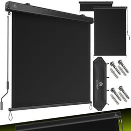 Kesser&reg; Senkrechtmarkise Au&szlig;enrollo Handkurbelmechanismus Balkonrollo Sonnen & Sichtschutz Beschattung Sonnenschutz Au&szlig;en Rollo mit Kurbel Markisenkasten Balkon & Terrasse Inkl. Montageset & Abdeckung