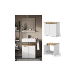 VICCO Waschtischunterschrank Marelle 60 x 57,5 cm Wei&szlig; Artisan modern Badezimmer
