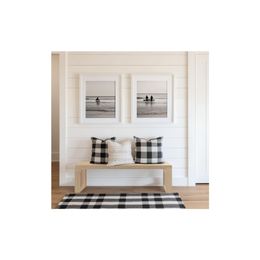 Home Deluxe Sitzbank aus Holz LORA Schwarz - 78 cm