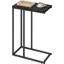 WOLTU Beistelltisch,, Schwarz, Holzwerkstoff, Metall, 45x63.5x25 cm, Wohnzimmer, Wohnzimmertische, Beistelltische