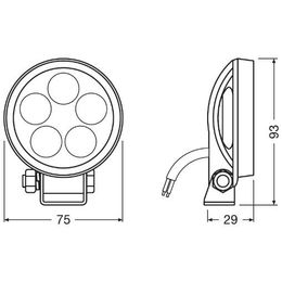 Osram Fernscheinwerfer LEDriving&reg; Round VX70-SP ledwl102sp