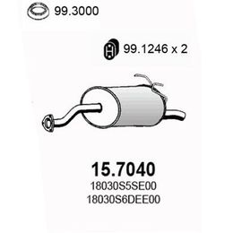 Asso Endschalld&auml;mpfer 157040 f&uuml;r HONDA
