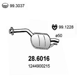 Asso Mittelschalld&auml;mpfer 286016 f&uuml;r Mercedes