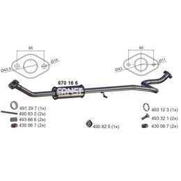 Ernst Mittelschalld&auml;mpfer 670166 f&uuml;r MAZDA