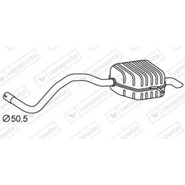 VEGAZ Endschalld&auml;mpfer rs640 f&uuml;r RENAULT