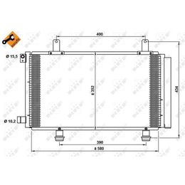 NRF Kondensator, Klimaanlage EASY FIT 35782 f&uuml;r Fiat MITSUBISHI Suzuki