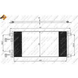 NRF Kondensator, Klimaanlage EASY FIT 35643 f&uuml;r Iveco