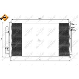 NRF Kondensator, Klimaanlage EASY FIT 35878 f&uuml;r NISSAN