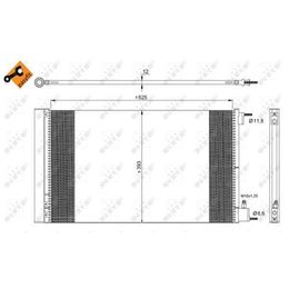 NRF Kondensator, Klimaanlage EASY FIT 35912 f&uuml;r Vaughall CHEVROLET GM