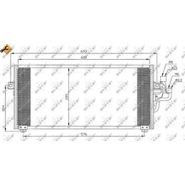 NRF Kondensator, Klimaanlage EASY FIT 35268 f&uuml;r MITSUBISHI
