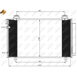 NRF Kondensator, Klimaanlage EASY FIT 35592 f&uuml;r TOYOTA