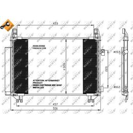 NRF Kondensator, Klimaanlage EASY FIT 35654 f&uuml;r TOYOTA