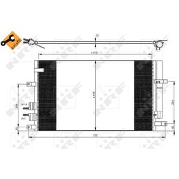 NRF Kondensator, Klimaanlage EASY FIT 35911 f&uuml;r ALFA ROMEO