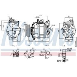 NISSENS Kompressor, Klimaanlage 891215 f&uuml;r Audi
