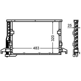 Mahle Kondensator, Klimaanlage ac512000s f&uuml;r BMW