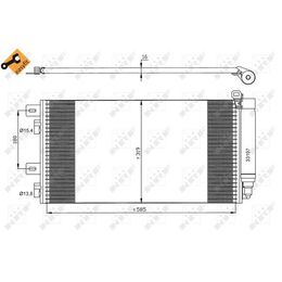 NRF Kondensator, Klimaanlage EASY FIT 35481 f&uuml;r MINI