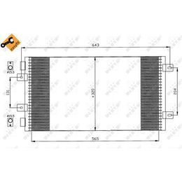 NRF Kondensator, Klimaanlage EASY FIT 35442 f&uuml;r Fiat