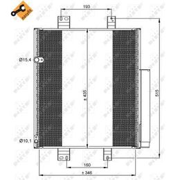 NRF Kondensator, Klimaanlage EASY FIT 35853 f&uuml;r DAIHATSU