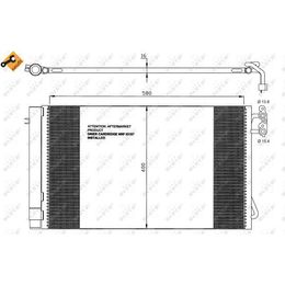 NRF Kondensator, Klimaanlage EASY FIT 35743 f&uuml;r BMW