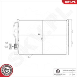 ESEN SKV Kondensator, Klimaanlage 86skv211 f&uuml;r Vaughall GMC
